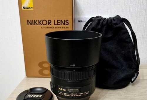 AF-S Nikon 85mm f/1.8G Nikkor - как новый