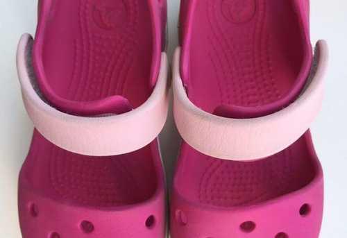 Crocs C11 для девочки розовые сандали босоножки