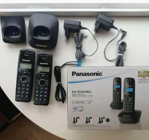 Телефон Panasonic KX-TG1612RU с двумя трубками