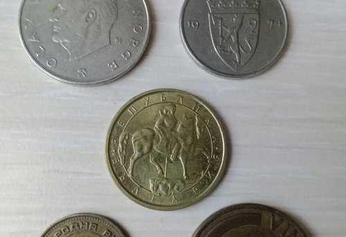 Иностранные монеты и европ-ий жетон. Обмен