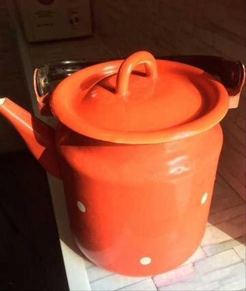 Чайник эмалированный бу