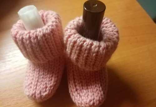 Носки для новорождённых, розовые. От 0 до 3 мес