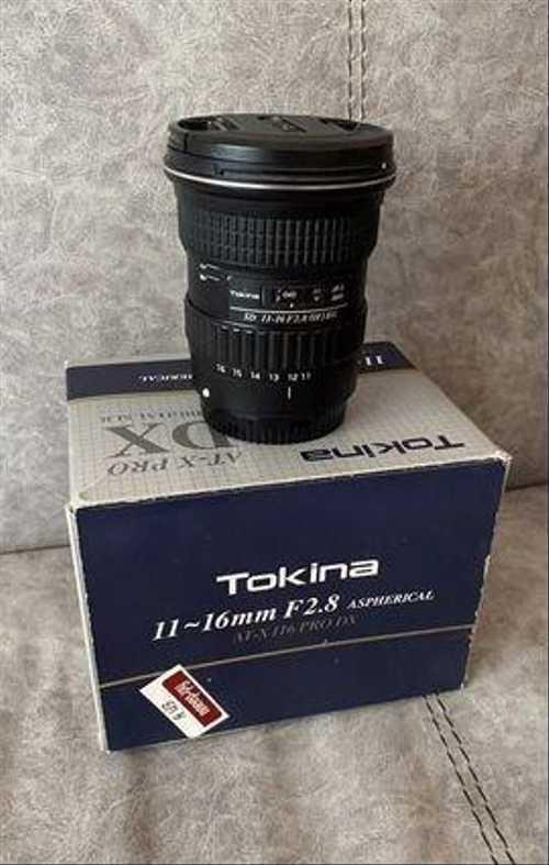 Объектив Tokina 11-16 f2.8 для Canon