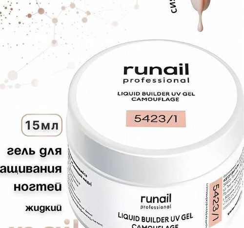 RuNail Камуфлирующий гель, 15мл №5423/1