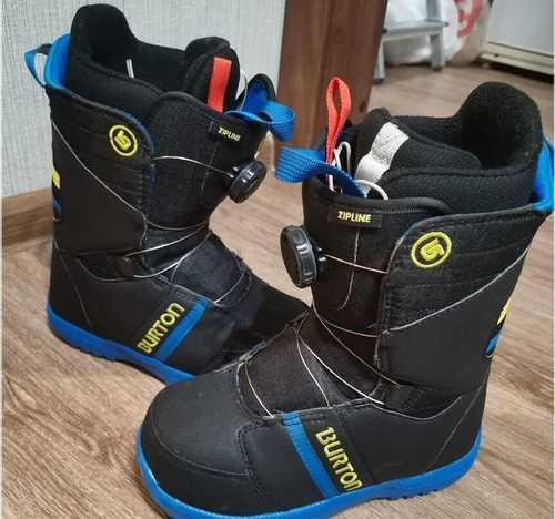 Сноубордические ботинки детские burton zipline boa