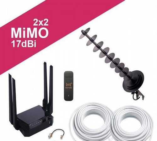 4G Модем + WiFi Роутер + MiMO Антенна 17X