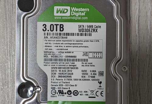 Жесткий диск WD Green 3 Тб, wd30ezrx