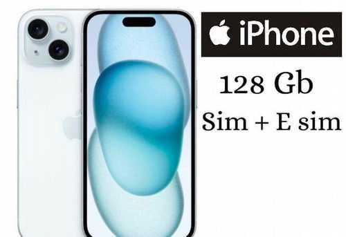 iPhone 15 128Gb Голубой Sim+Esim
