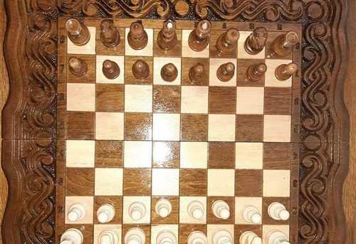 Шахматы+Нарды,Резные,Армения,Karen Haleyan,50х54см