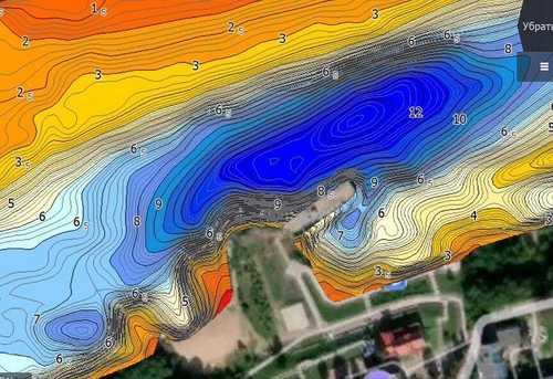 Карта глубин р. Ока для эхолотов Lowrance