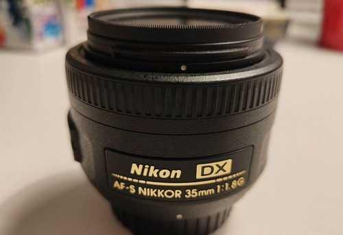 Объектив nikon af-s nikkor 35 mm 1:1.8 G