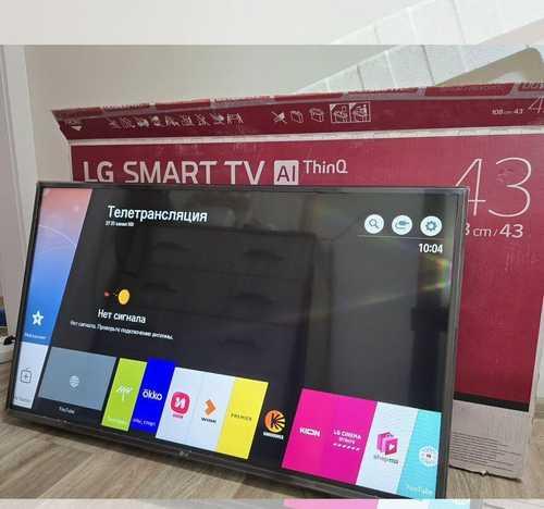 Телевизор LG 43 SMART TV WI-FI Bluetooth Гол пульт