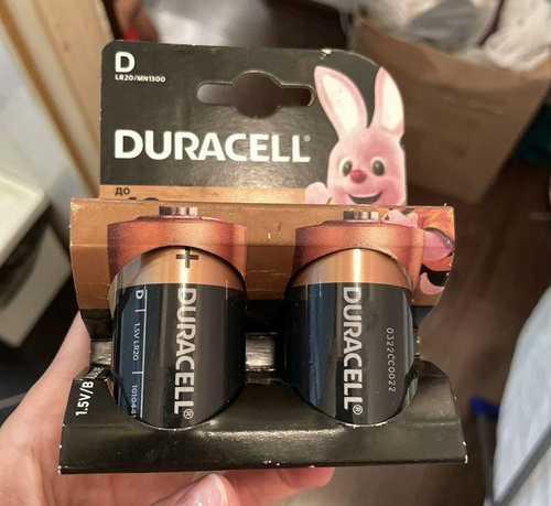 Батарейки duracell тип D LR-20 2 шт