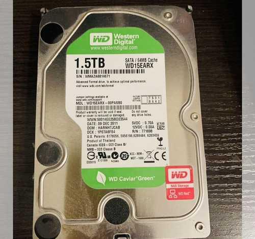 Жесткий диск HDD 1,5 тб