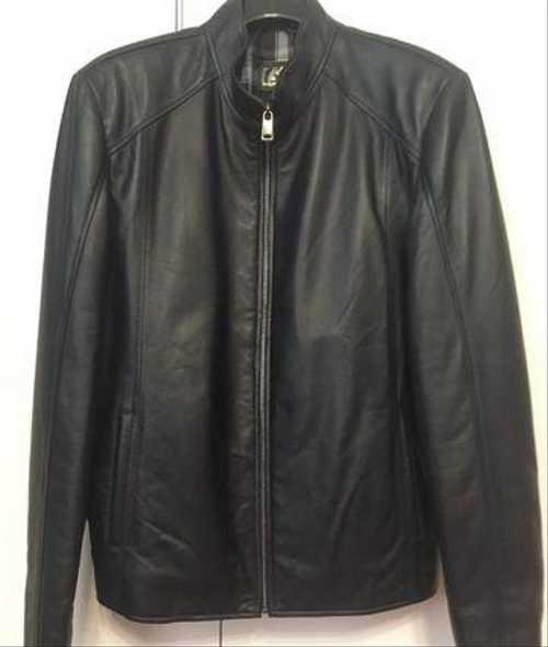 Куртка кожанная мужская новая черная, размер 50