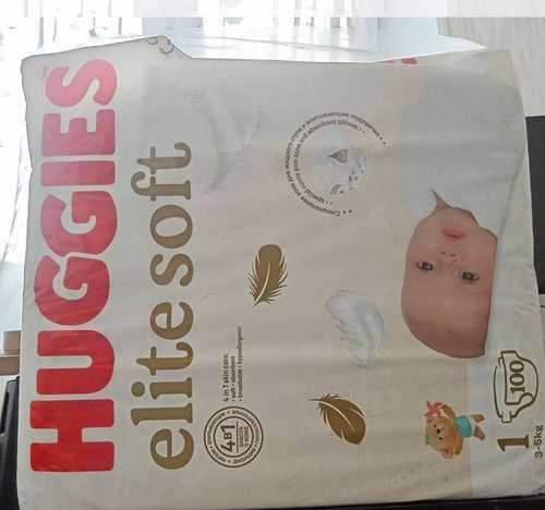 Подгузники huggies elite soft 1 размер