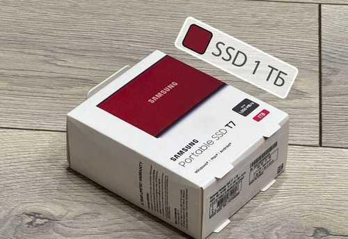 Новый Внешний SSD Samsung T7 Red (1TB)