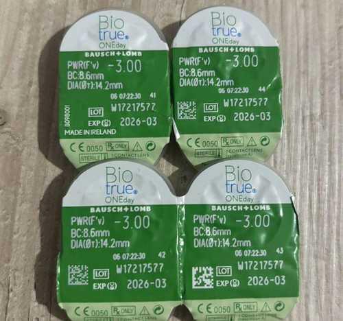 Линзы -3.00, Bausch&Lomb