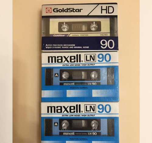 Аудиокассета maxell LN 90,GoldStar HD90