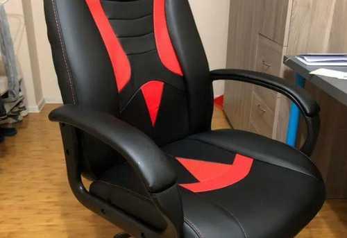 Игровое кресло, Zombie 8, черный, красный, экокожа