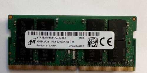 32Gb Micron mta16atf4g64hz-3G2E2 DDR4 3200 sodimm