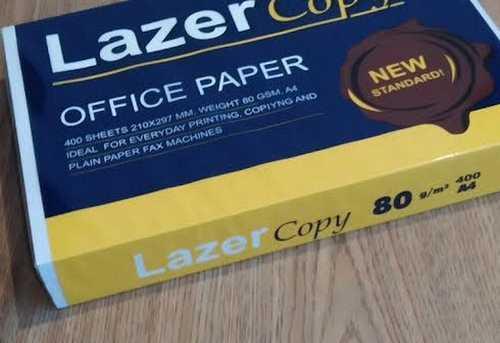 Офисная бумага a4 белая Lazer Copy остаток пачка
