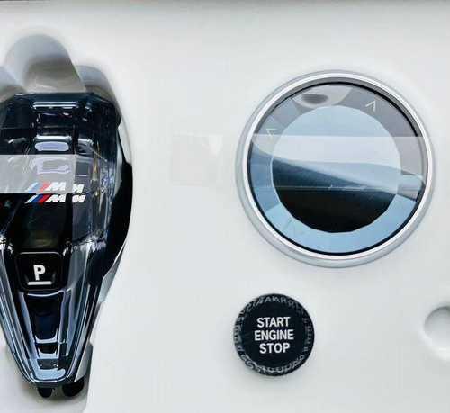 Ручка селектора АКПП BMW хрустальная М +шайба+кноп