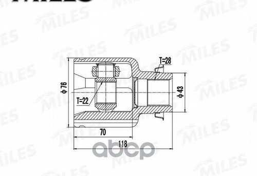 Шрус внутр правый mazda 3 BK 03-08/ BL 09-13 /M