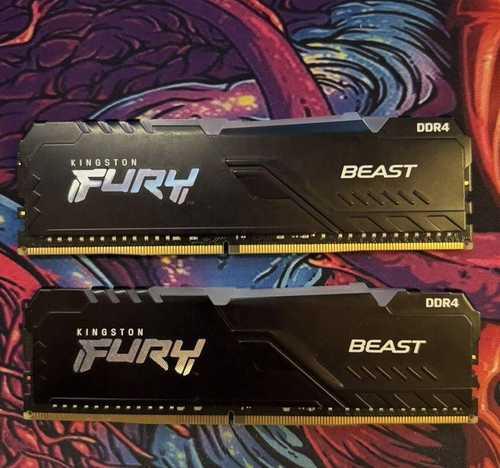 Оперативная память fury beast 32gb rgb 3200мгц