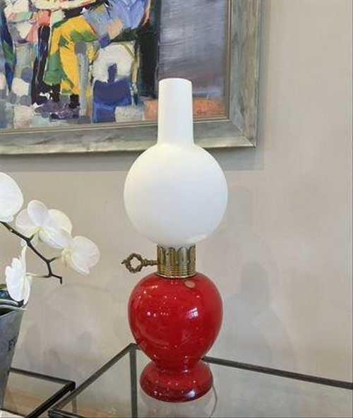Антикварная лампа цветное стекло. Италия, 60-е