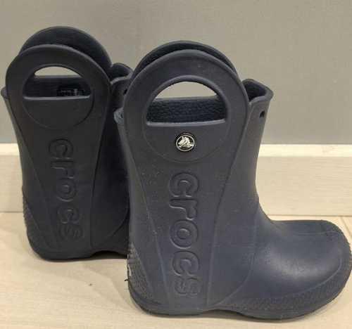 Сапоги резиновые Crocs Rain Boot K Navi