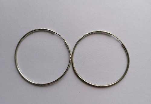 Серебряные серьги-кольца из серебра