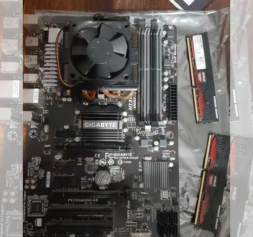 Fx 8350 комплект 16gb DDR3 gigabyte 970a-ds3p