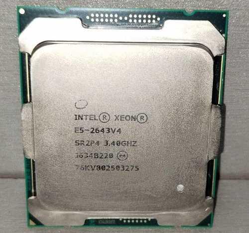 Процессор 2011-3 Xeon E5-2643V4 (6ядер/12пт)