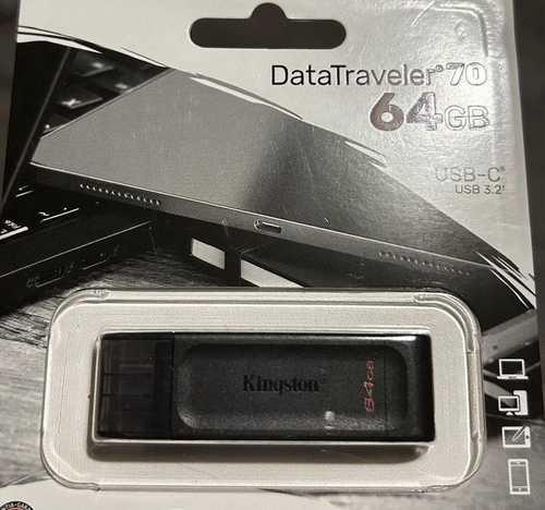 Usb флешка Kingston 64 gb USB-C 3,2