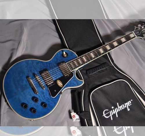 Epiphone Les Paul Custom Quilt Viper Blue