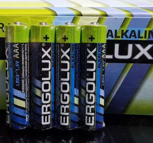 4 батарейки AAA Ergolux Alkaline LR03