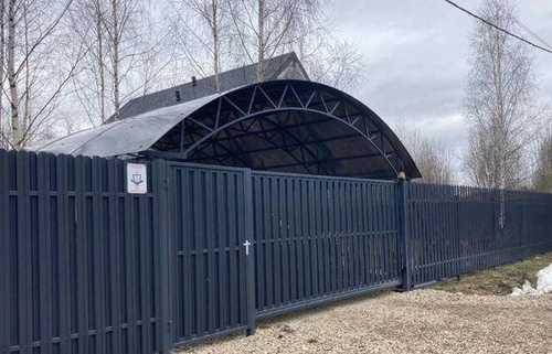 Забор из евроштакетника (производство и установка)
