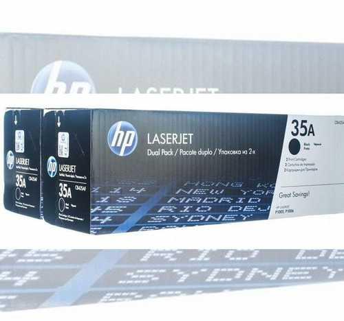 HP CB435AF тонер-картридж черный (двойная упаковка)