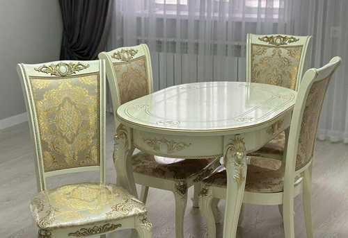 Стол «Роза» пальма / Кухонный стол стулья / стол