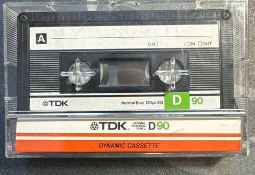 Аудиокассета TDK D90, в состоянии новой