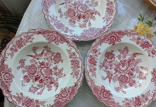 Винтажные суповые тарелки Bristol crown ducal