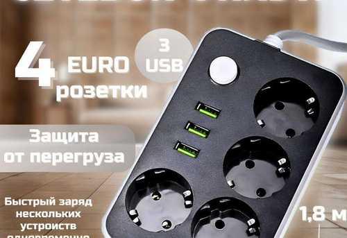 Сетевой фильтр с usb/Удлинитель /Тройник