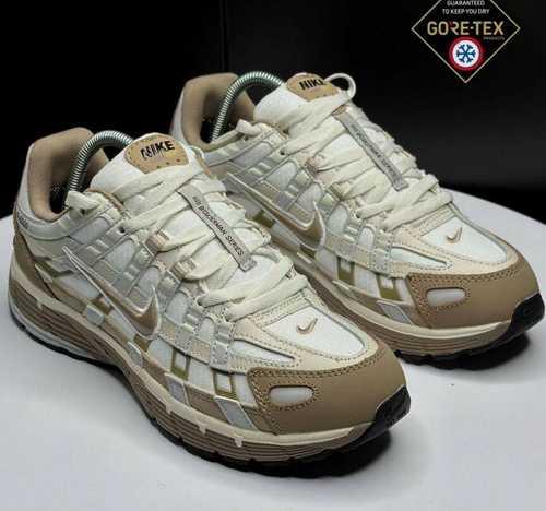 Кроссовки зимние Nike P-6000 white and brown