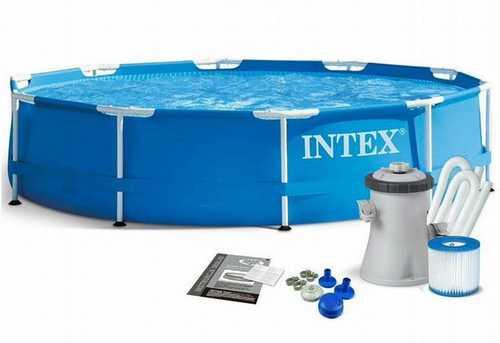 Бассейн intex Metal Frame Pool 305х76 см с фильтр