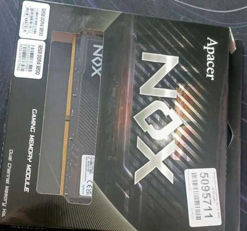 Оперативная память Apacer NOX ddr4 32gb(162)