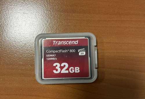 Карта памяти compact flash transcend 32gb