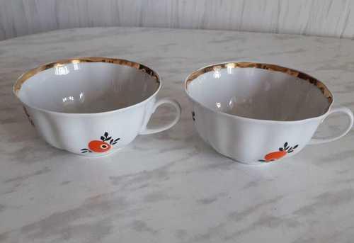 Чайные чашки из костяного фарфора, Дулево