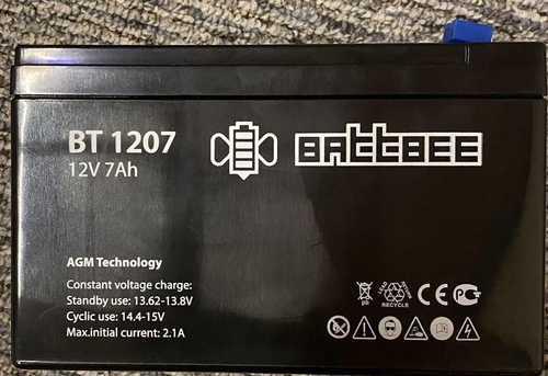 Батарея для ибп 12v/7AH bt1207