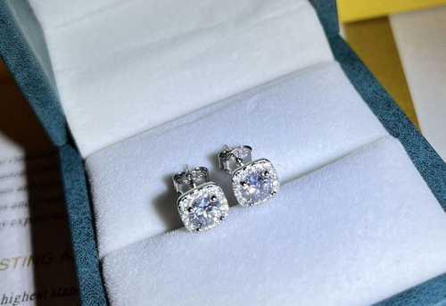 Серьги пусеты с бриллиантами 0.5ct